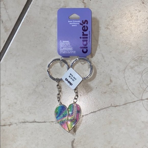 Claire's | Accessories | Matching Claires Best Friend Keychains Pair ...